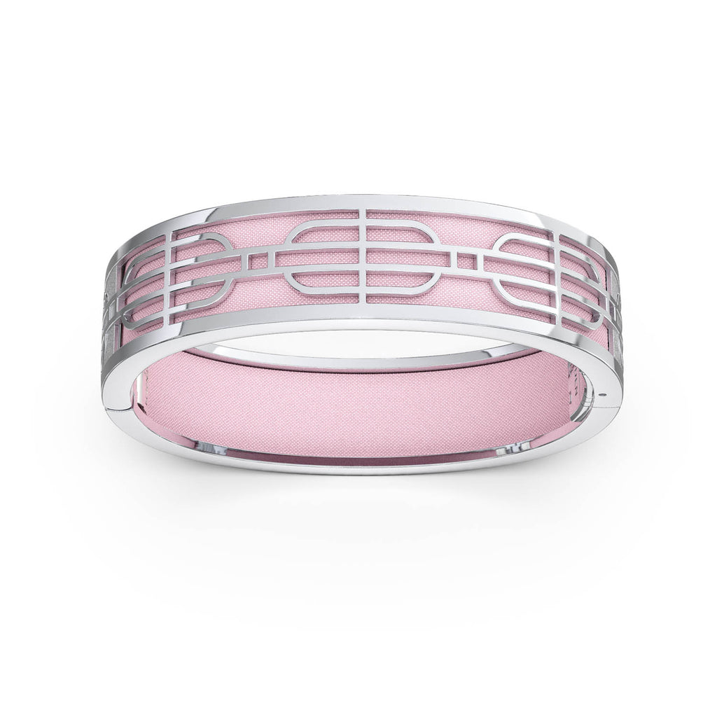 Nanyang Dream Bangle - Shophouse Pink - Sterling Silver – Forbidden Hill